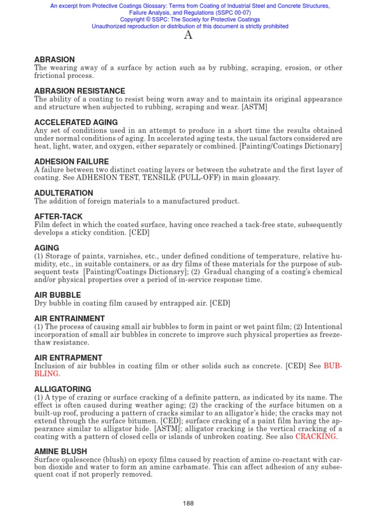 Term of Coating Failures | PDF | Paint | Corrosion