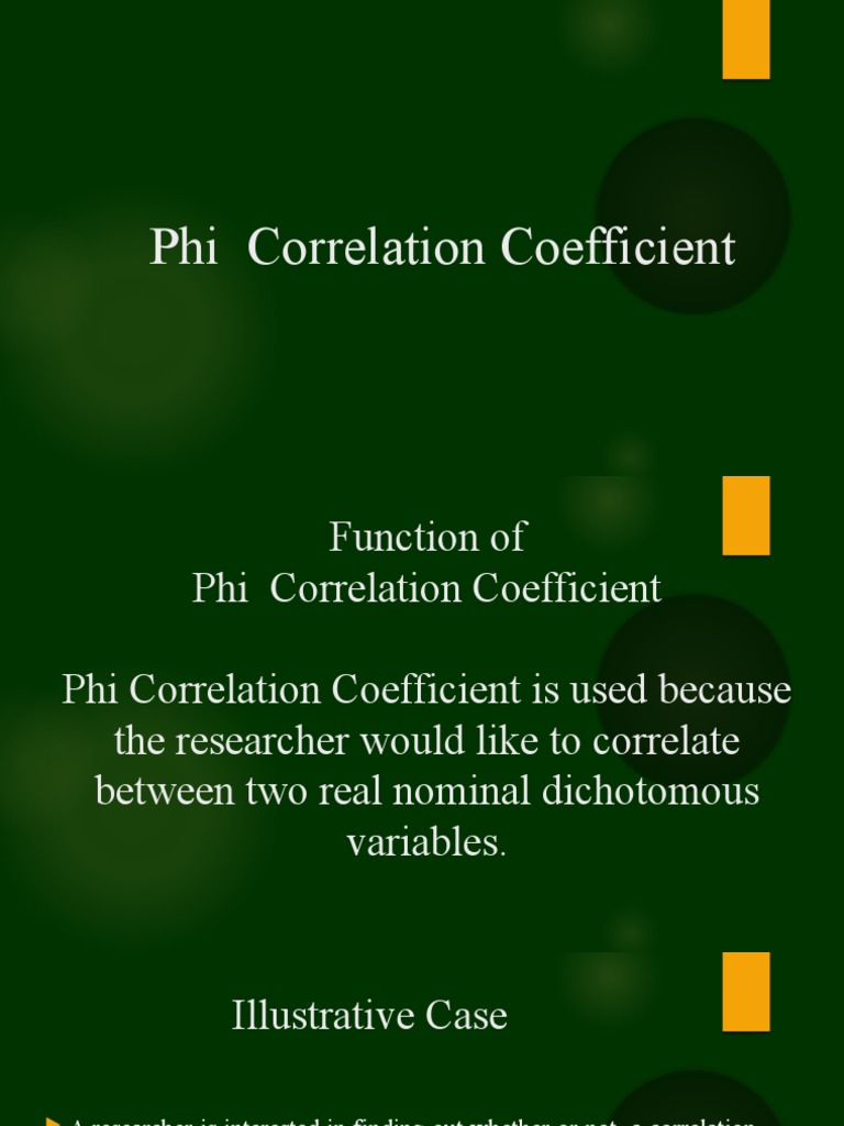 Phi Correlation Coefficient | PDF | Teaching Methods & Materials