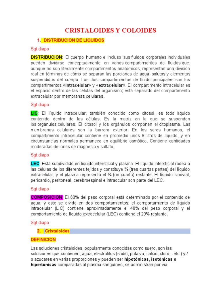 PRESENTACION Cristaloides y Coloides | PDF | Coloide | Química Física