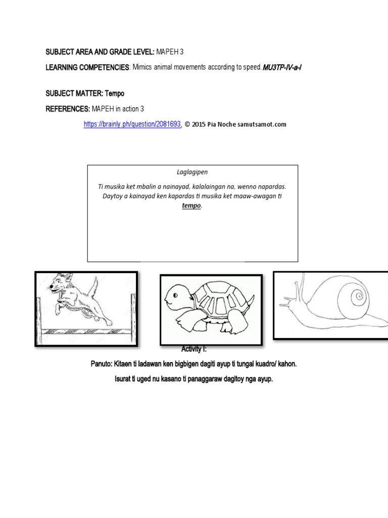Activity Sheet Mapeh 3 | PDF
