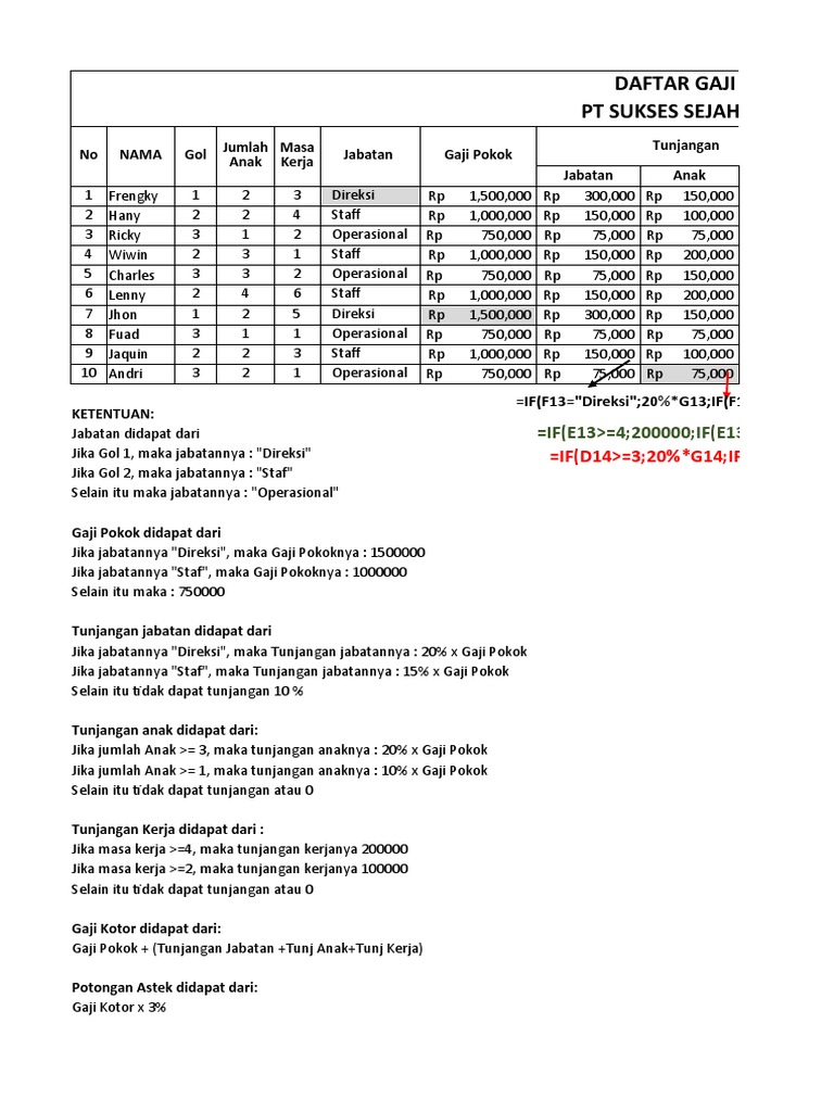 Fungsi IF Excel | PDF