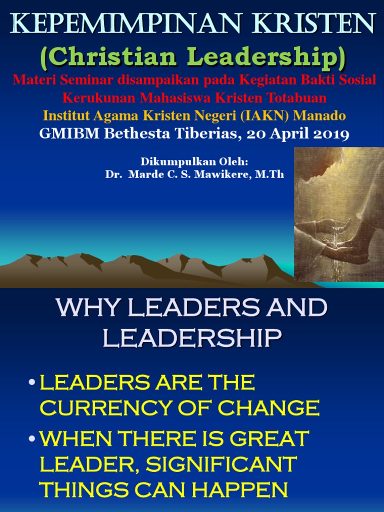 Kepemimpinan Kristen: Pengaruh dan Pelayanan | PDF