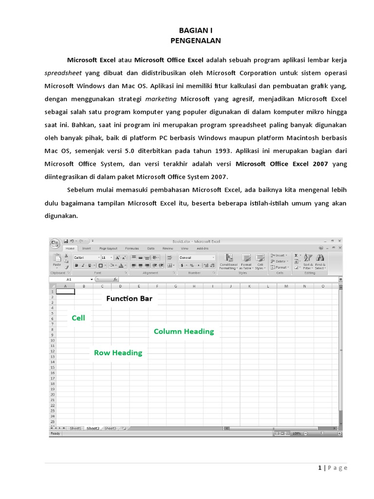 Bahan Excel 2007 | PDF