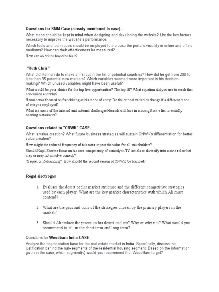 Assignment Questions SMM | PDF | Marketing | Market Segmentation