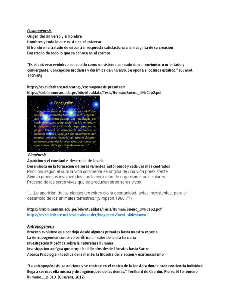 Cosmogénesis | PDF | Evolución | Science