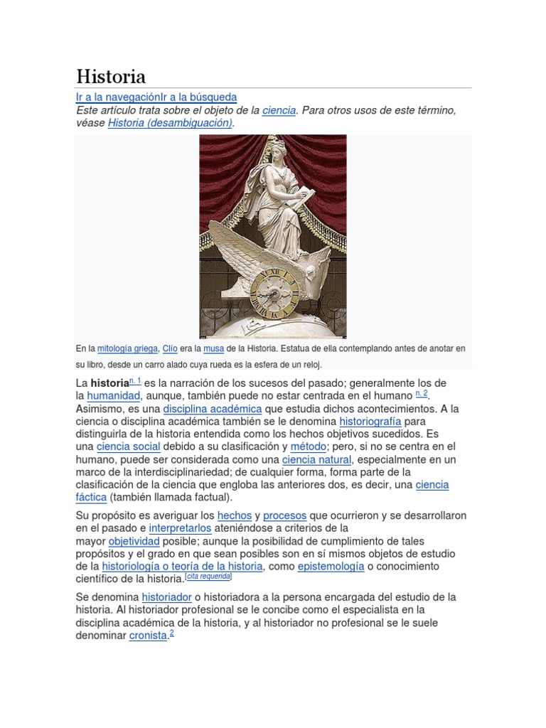 Definición y estudio de la historia | PDF | Science