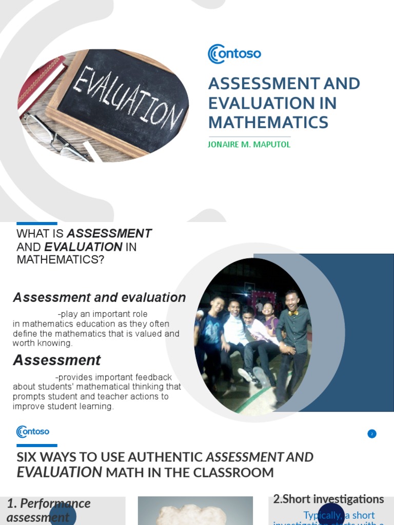 Assessment and Evaluation in Mathematics | PDF | Educational Assessment ...