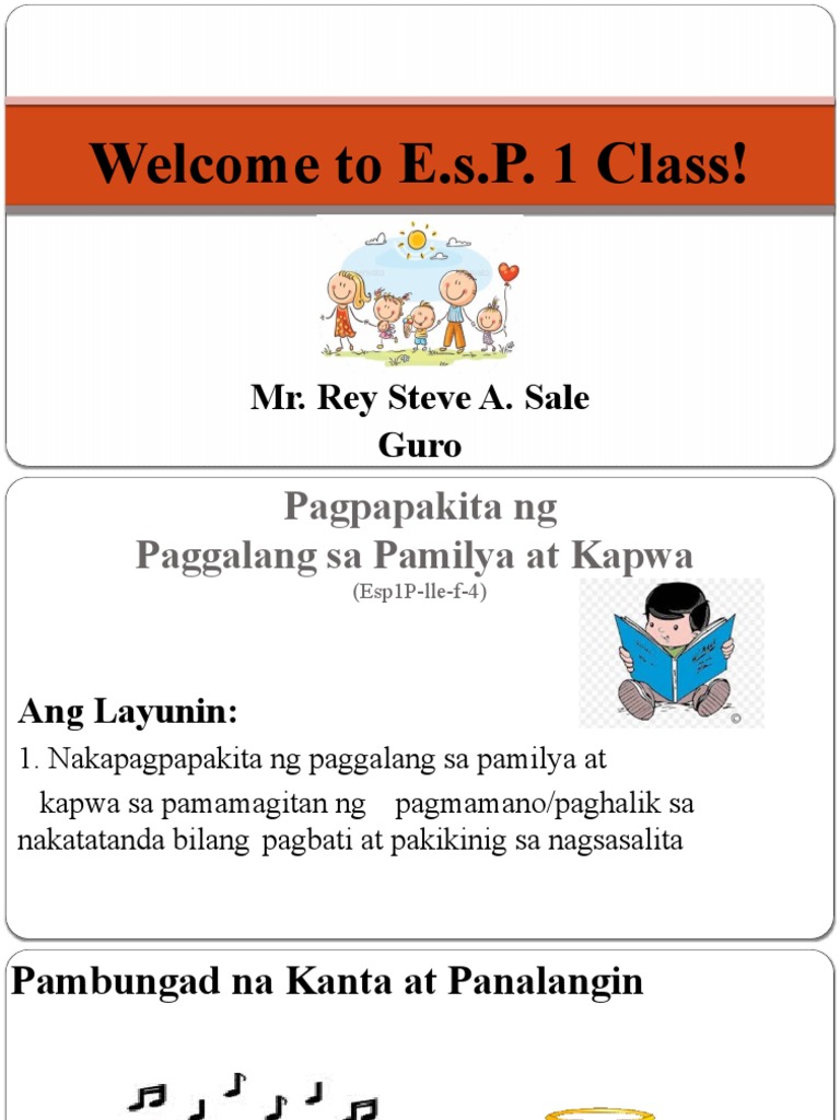 EsP 1 Lesson 11 | PDF
