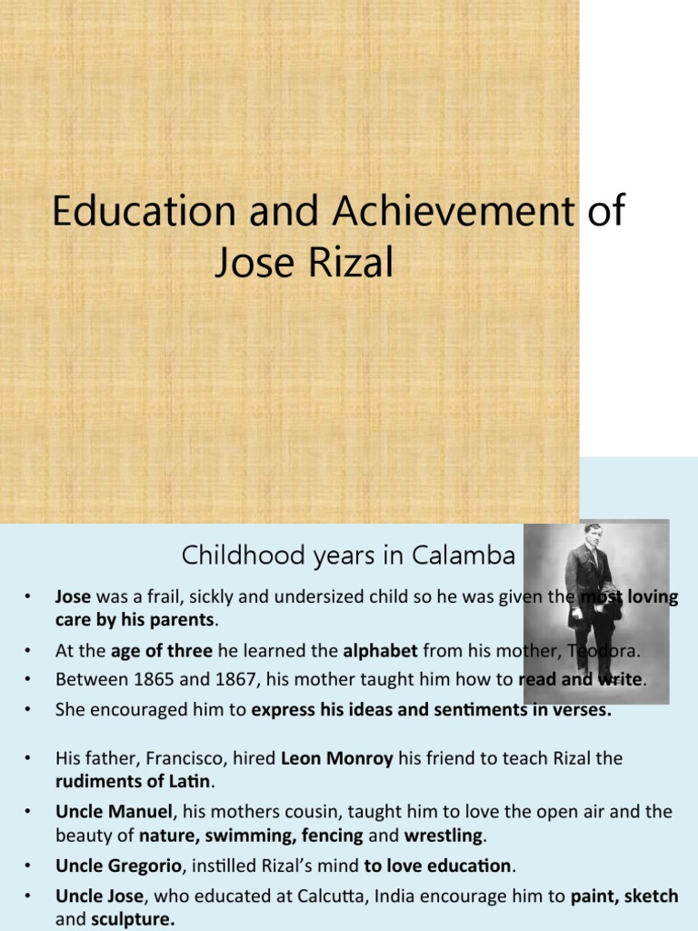 Education and Achievement of Jose Rizal | PDF