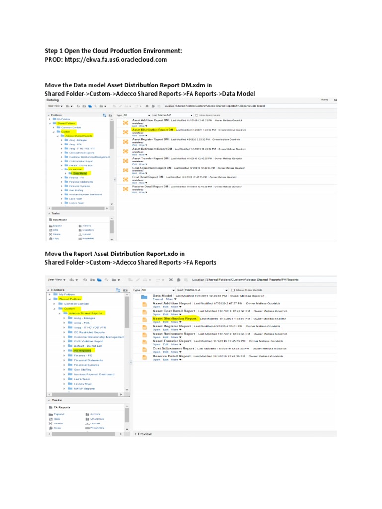 Asset Distribution Report - Deployment | PDF