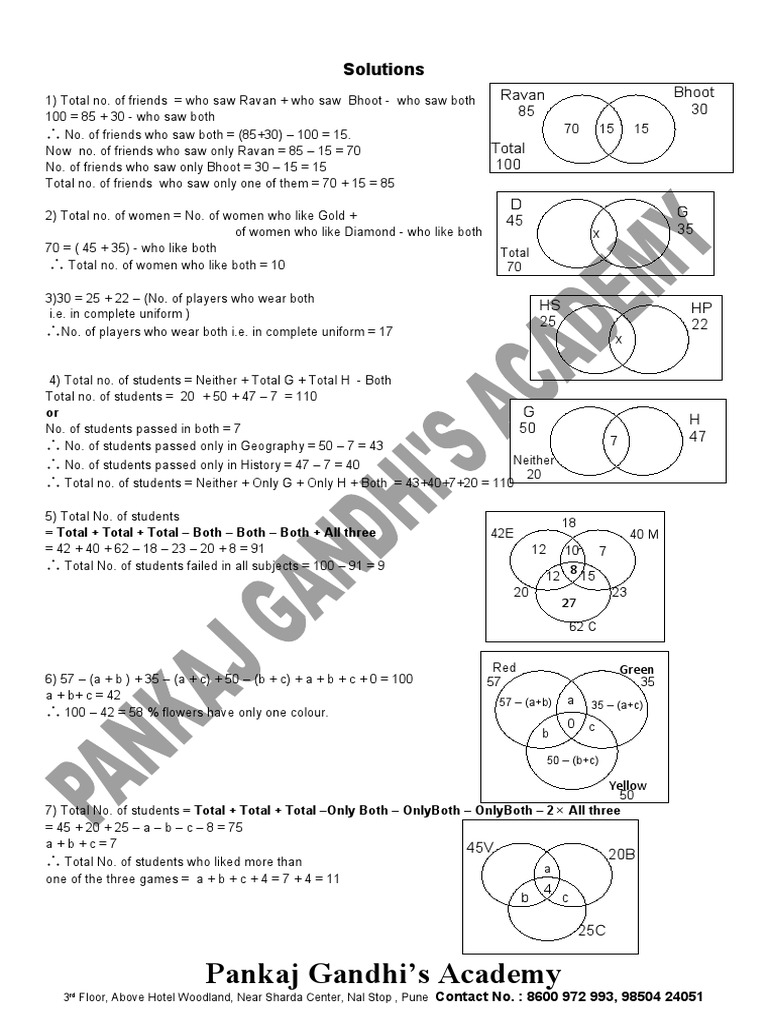 Set Theory Test Solutions | PDF