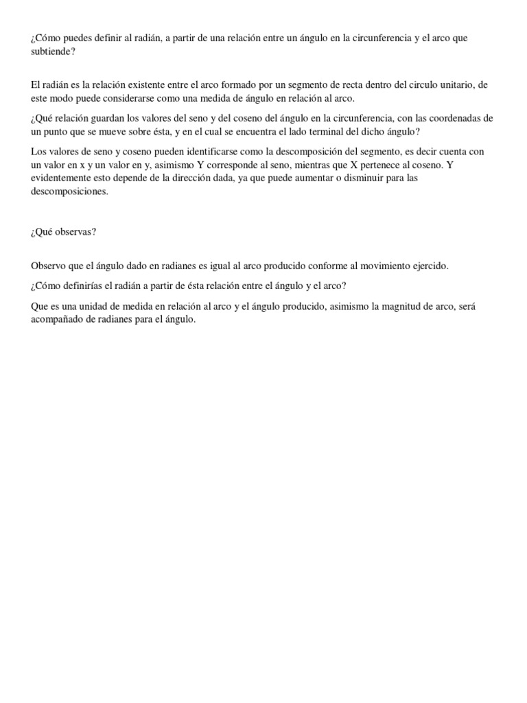 Cómo Puedes Definir Al Radián | PDF | Estudios de idiomas extranjeros ...