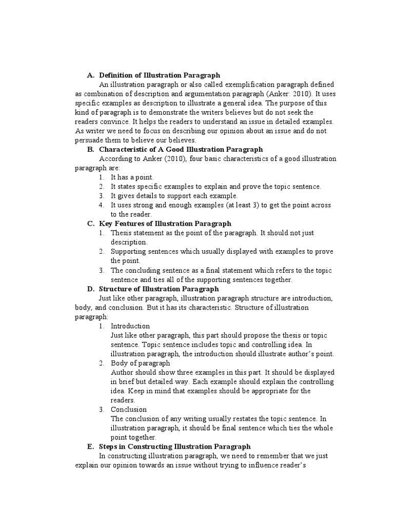 Illustration Paragraph | PDF | Paragraph | Thesis