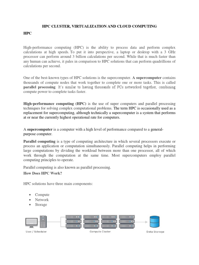 HPC Cluster Notes 1 | PDF | Virtualization | Cloud Computing