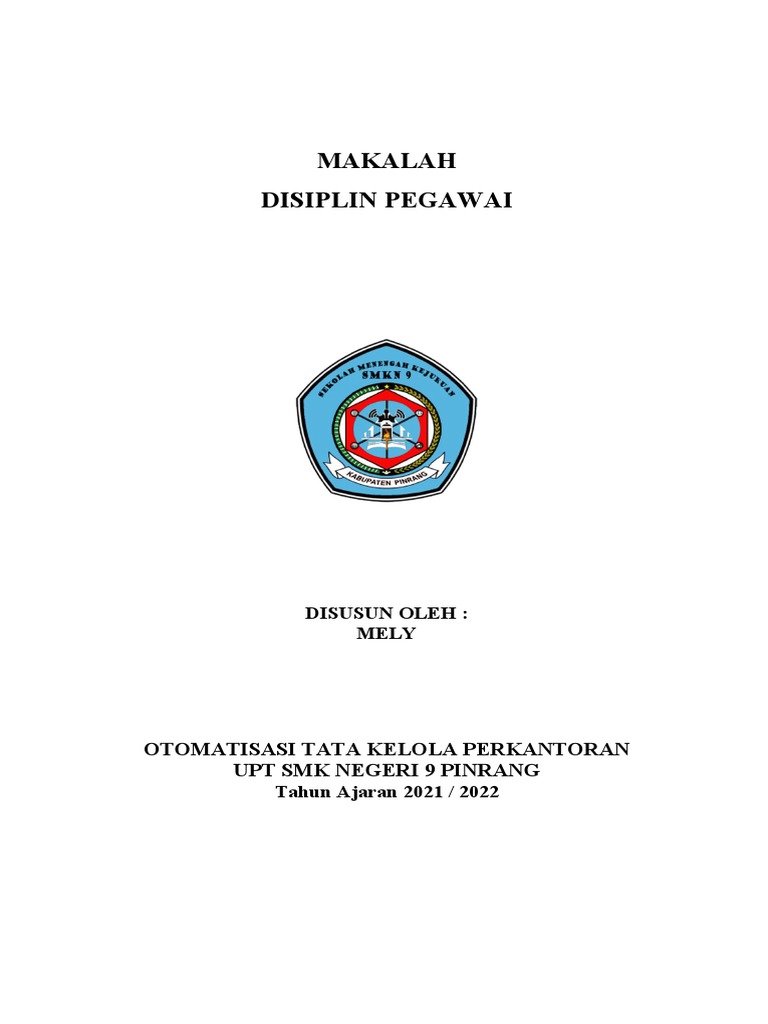 Makalah Disiplin Pegawai | PDF | Pengembangan Diri | Sains & Matematika