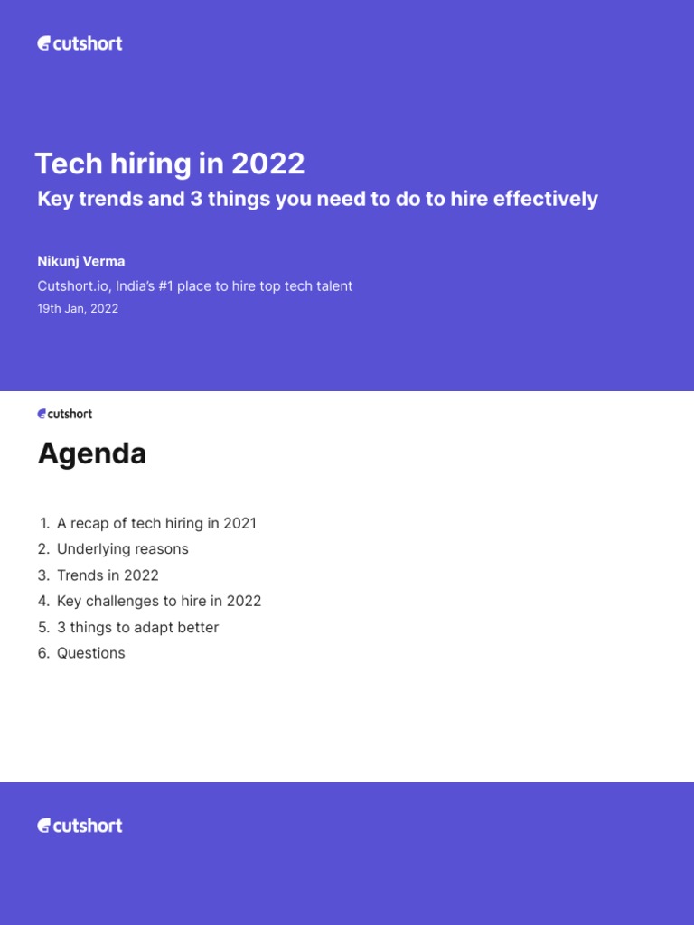 Tech Hiring in 2022 - Trends and Tips | PDF | Business | Economies