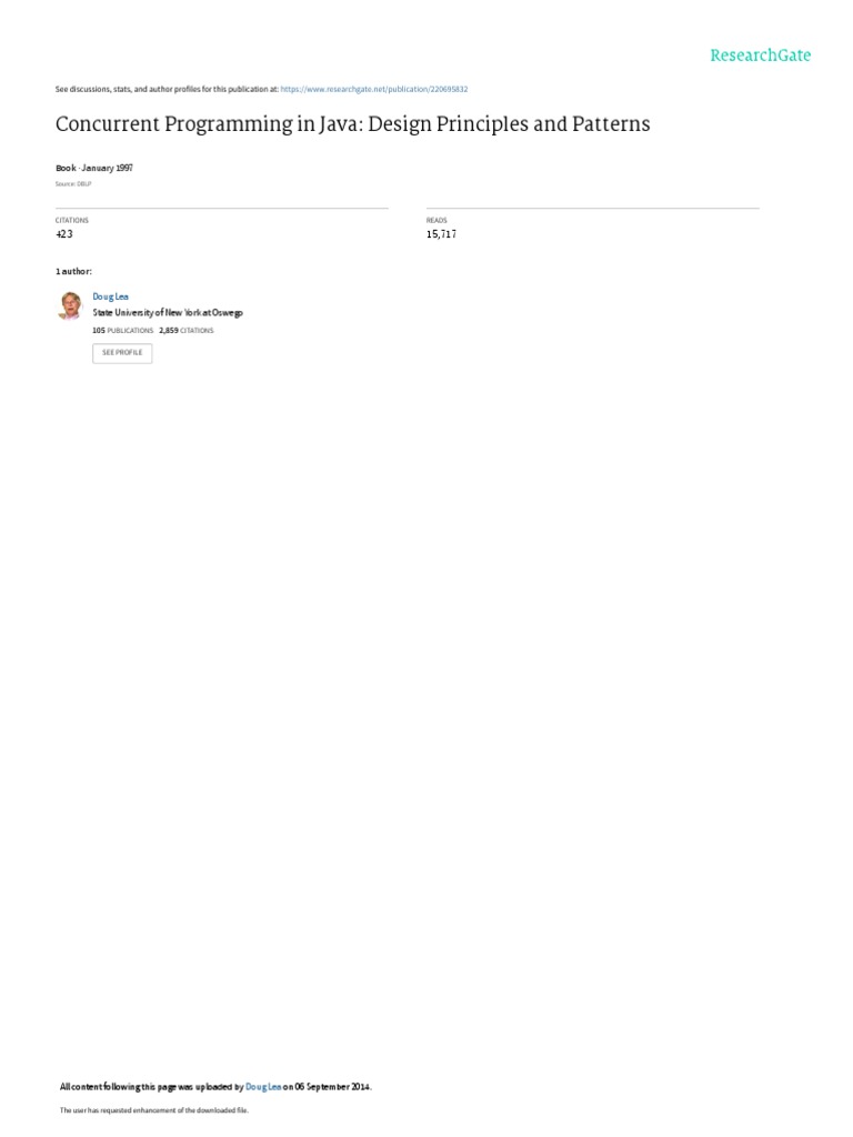 Concurrent Programming in Java Design Principles A | PDF | Class (Computer Programming) | Object ...