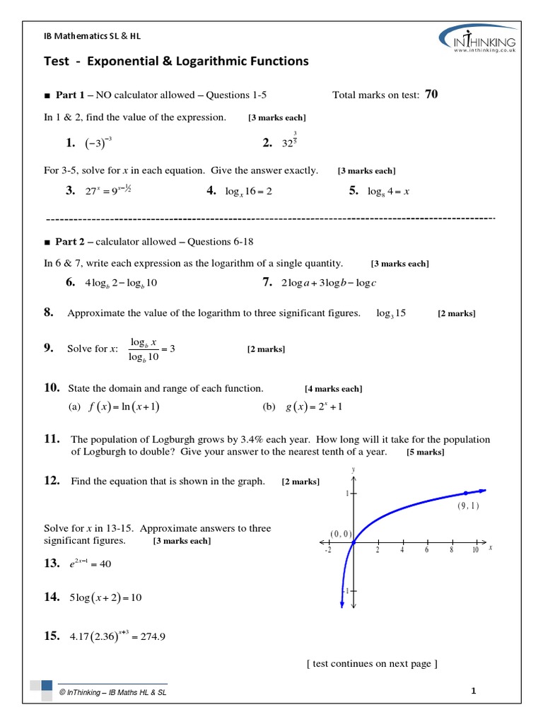 Review 02 | PDF | Logarithm | Function (Mathematics)
