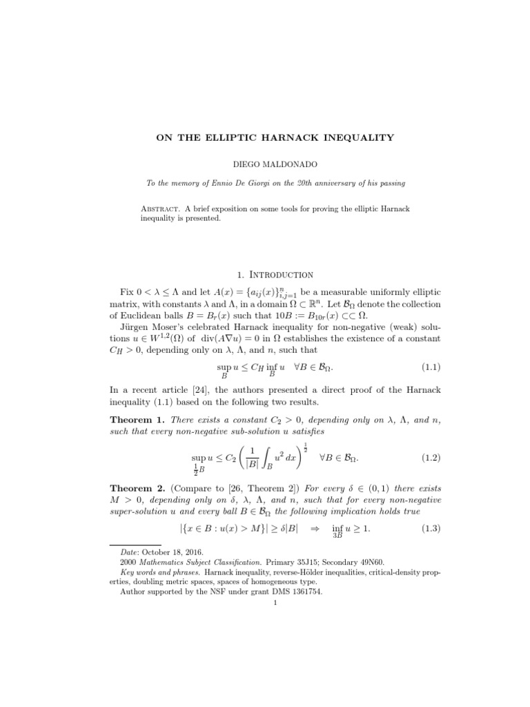 Harnack PAMS v2 | Download Free PDF | Partial Differential Equation ... Harnack PAMS v2 | Download Free PDF | Partial Differential Equation ...