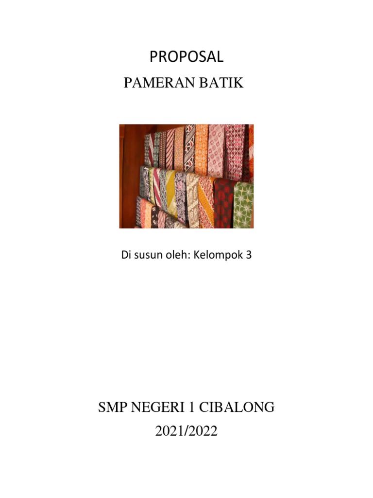 Tugas SBK Pameran Batik | PDF