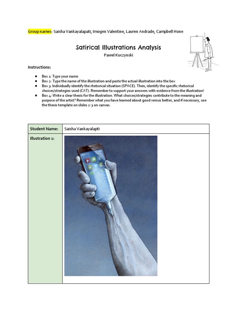 Satirical Illustrations Analysis | PDF | Rhetoric | Knowledge