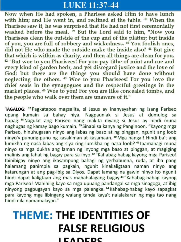 Luke 11'37-44 | PDF | Tithe | Torah