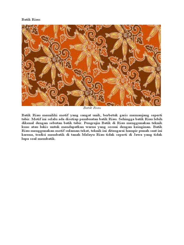 Batik Sumatra | PDF