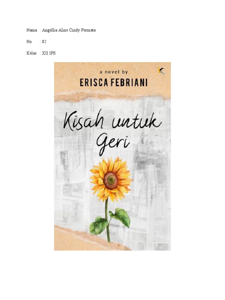 2 - XII IPS - Angellia Aline Cindy Permata - Resensi Novel Kisah Untuk Geri | PDF