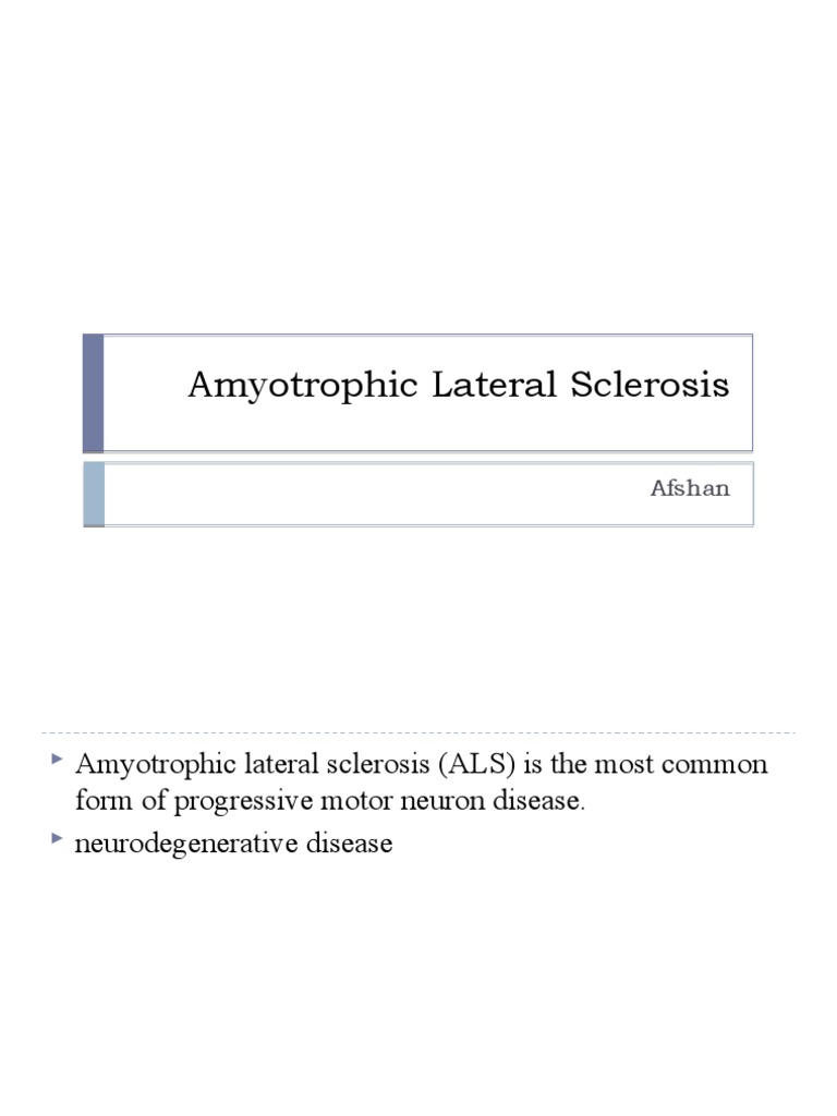 Understanding Amyotrophic Lateral Sclerosis | PDF | Amyotrophic Lateral ...