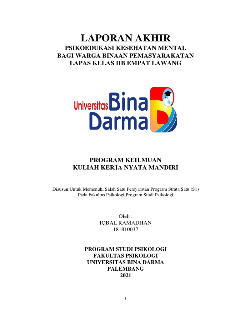 Laporan KKN Mandiri - Revisi | PDF
