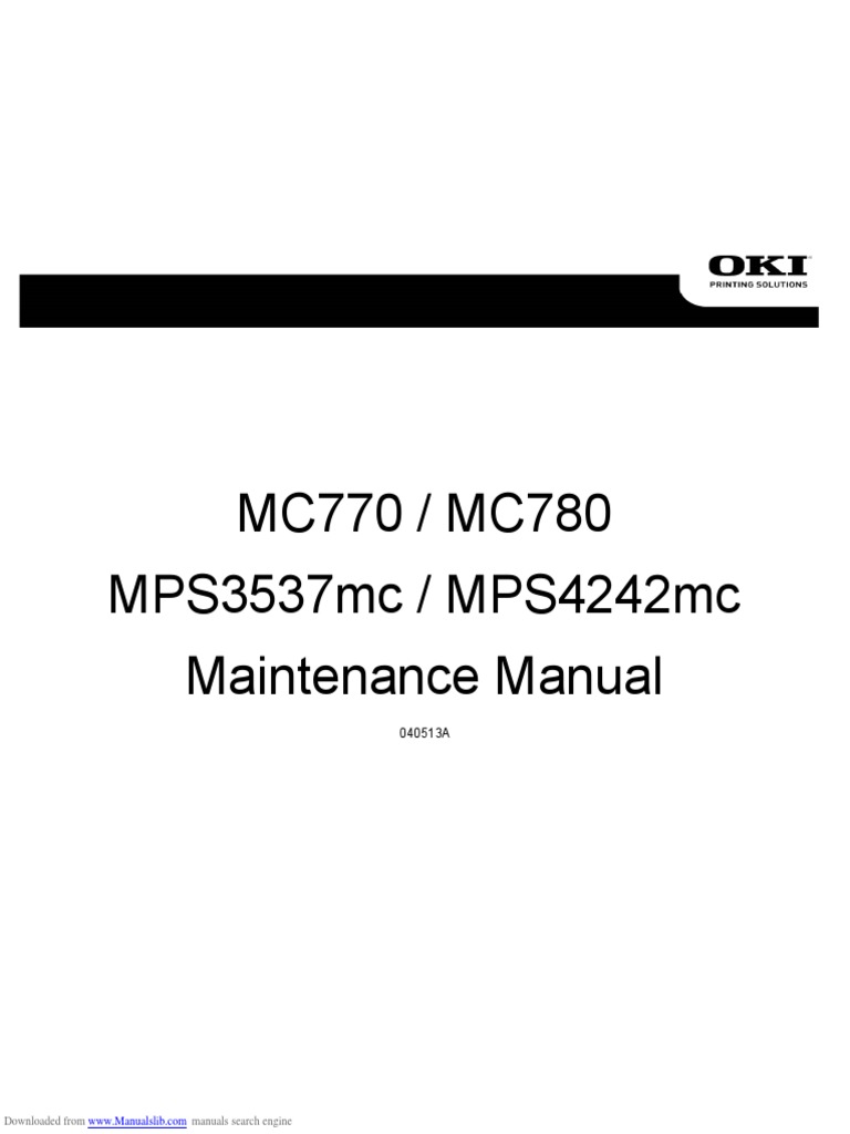 MC770 / MC780 MPS3537mc / MPS4242mc Maintenance Manual: Downloaded From ...