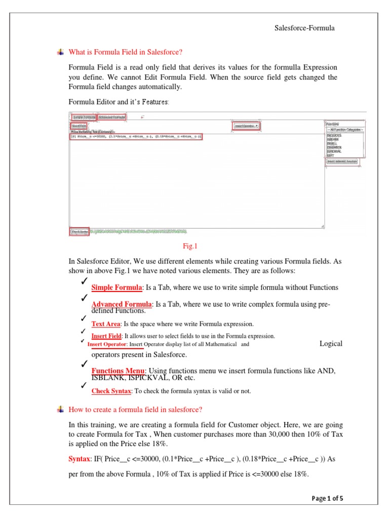 Formula & Cross Object Formula-SFDC | PDF | Function (Mathematics) | Formula