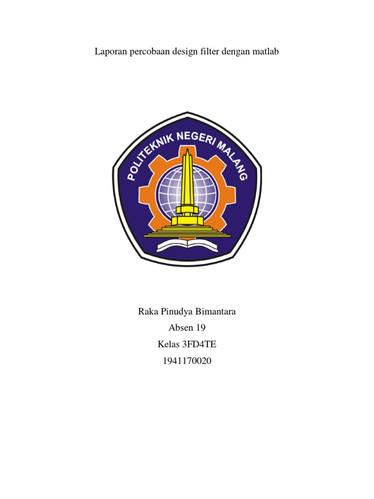 Laporan Percobaan Design Filter Dengan Matlab | PDF