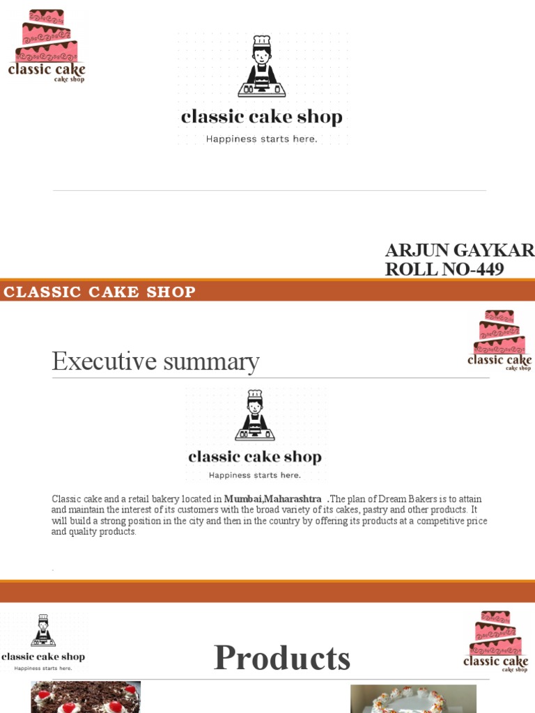 Start Up Plan (Classic Cake Shop) | PDF | Retail | Bakery