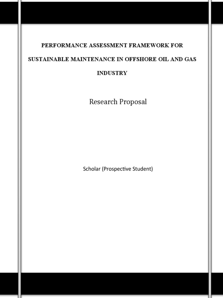 Research Proposal, Oil and Gas Framework | PDF | Sustainability | Performance Indicator