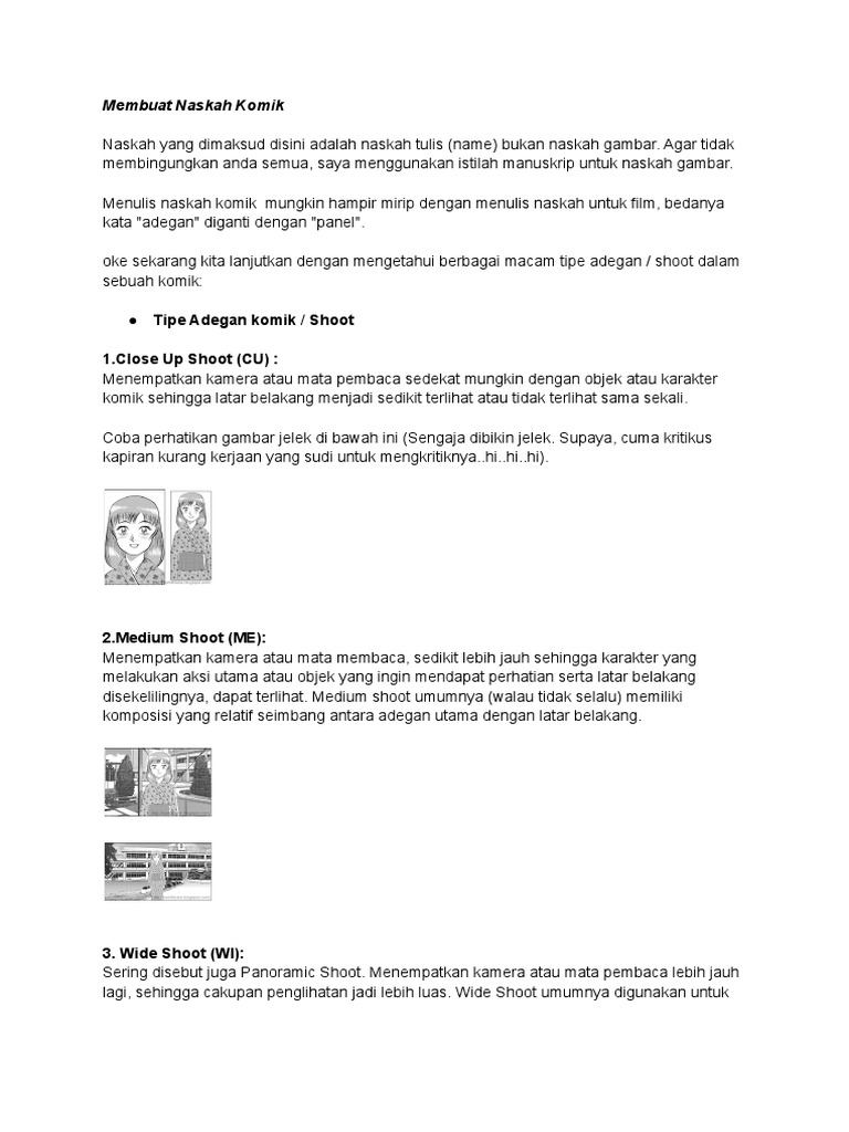 Membuat Naskah Komik | PDF