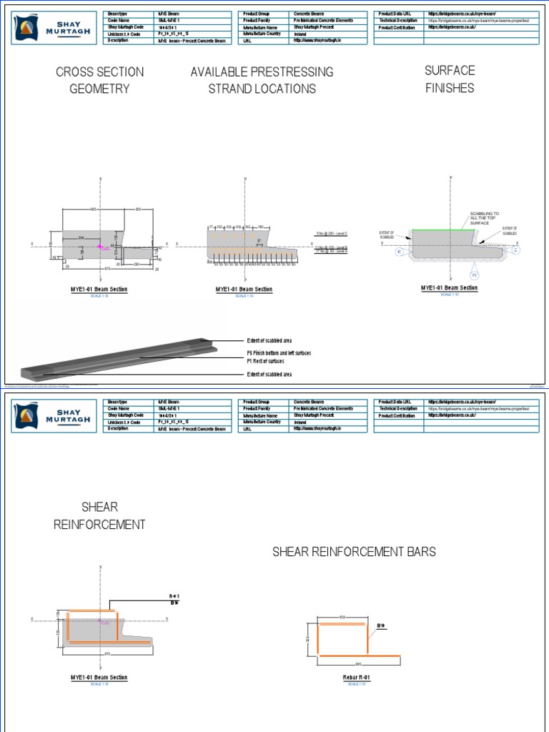 ZZ - 70 - 20 - 10 - 10 - 0072 - (MYE1 Beam Typical Details) | PDF ...