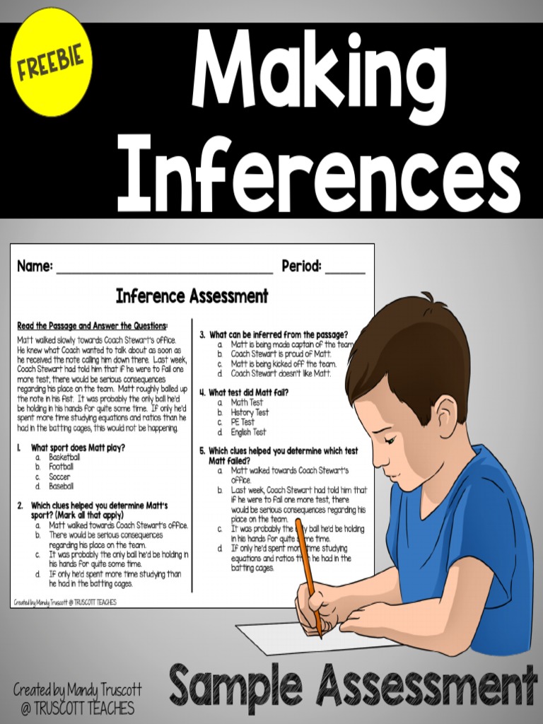 Making Inferences Sample Assessment | PDF