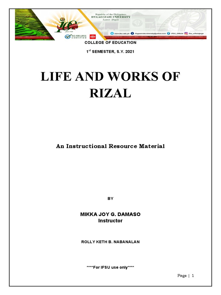 Life and Works of Rizal Midterm Module | PDF | Democracy | Political ...