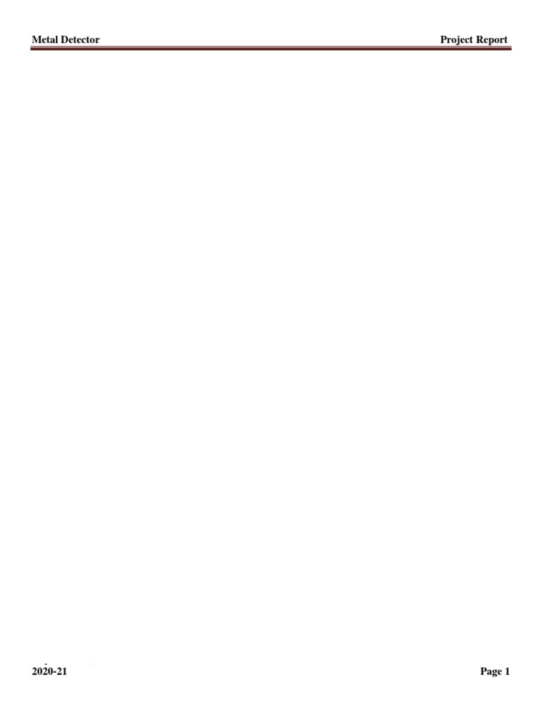 Metal Detector Project Report | PDF | Metal Detector | Inductor