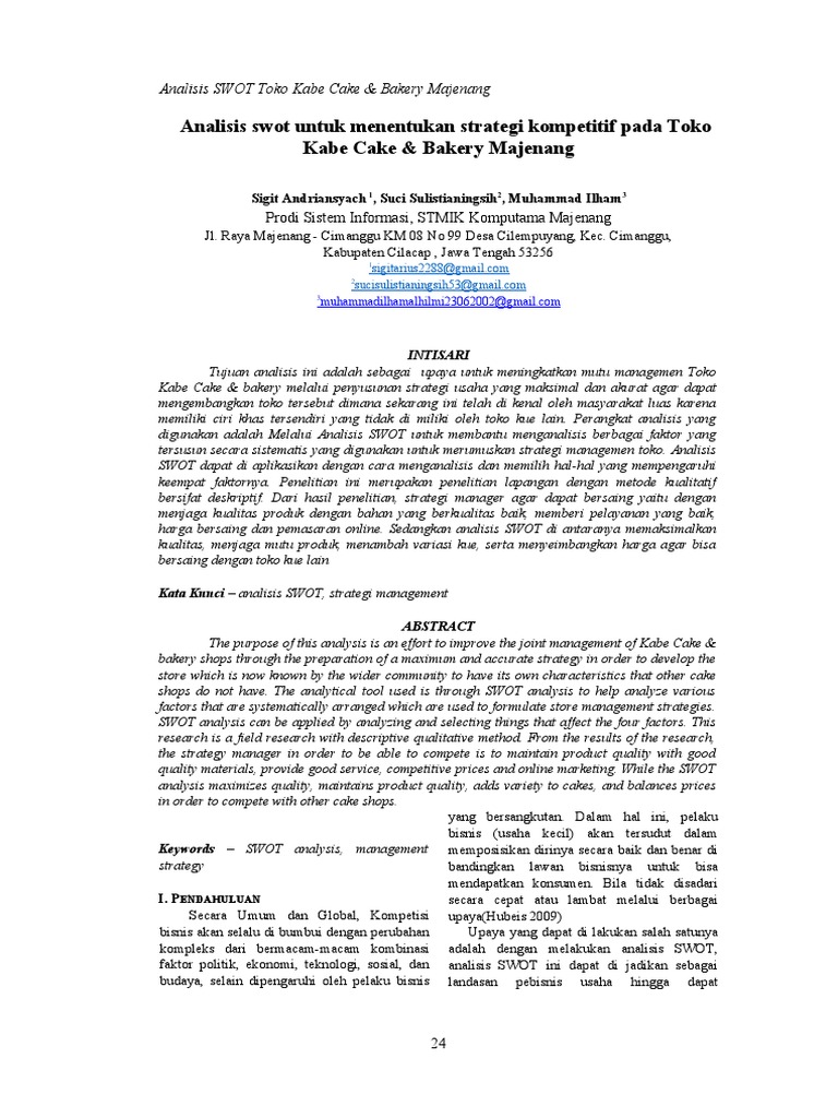 Jurnal Toko Kabe Cake & Bakery Sigit, Ilham, Suci | PDF