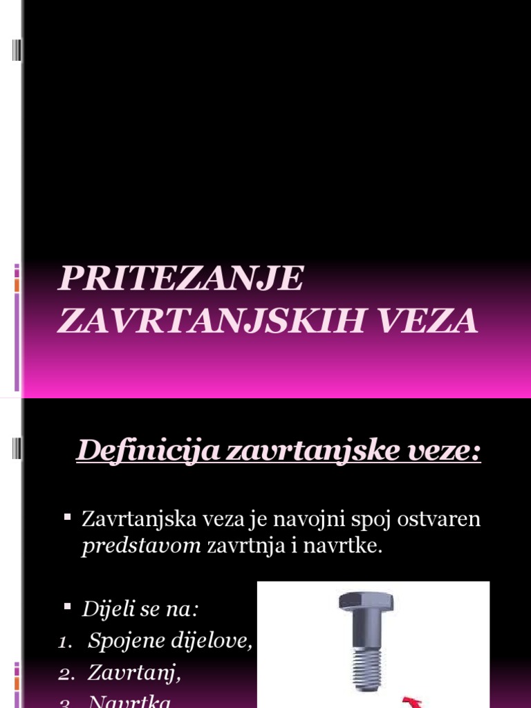 Pritezanje Zavrtanjskih Veza111 | PDF