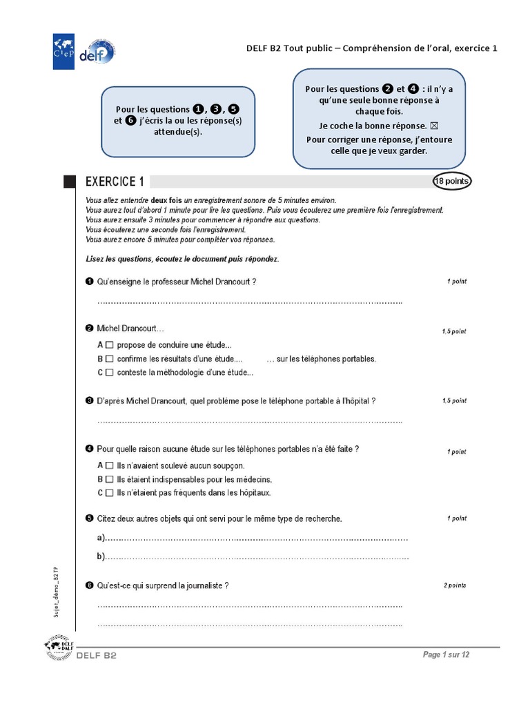 Delf-B2-Test Complet | PDF