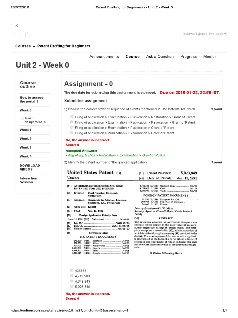 Unit 2 - Week 0: Assignment - 0 | PDF | Patent | Intellectual Works
