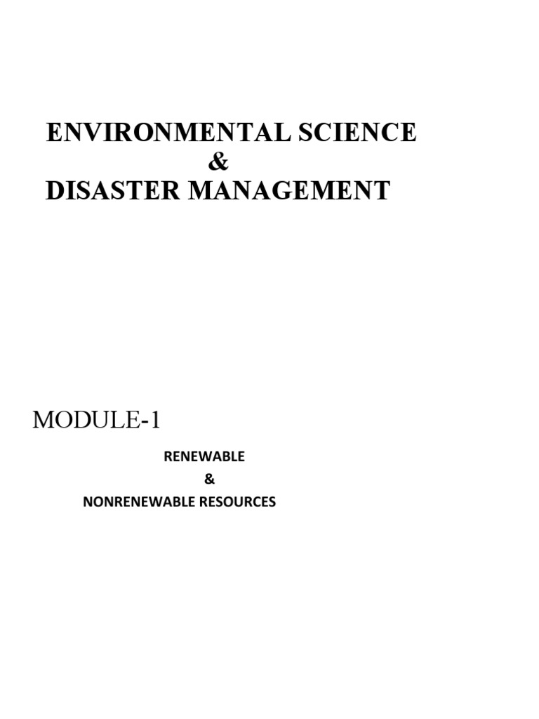 Environmental Science & Disaster Management | PDF | Photovoltaics ...