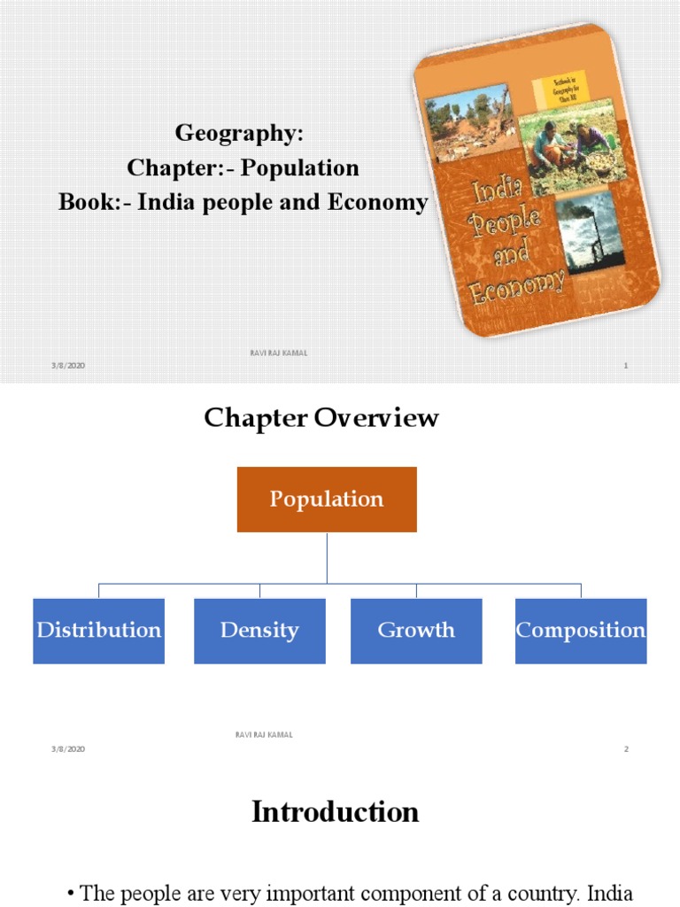 Geography: Chapter:-Population Book: - India People and Economy | PDF ...