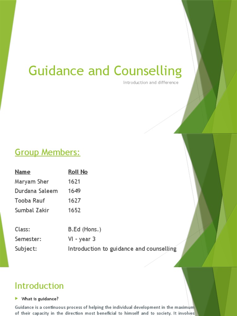 A. Guidance and Counselling | PDF | Counseling Psychology | Cognitive ...