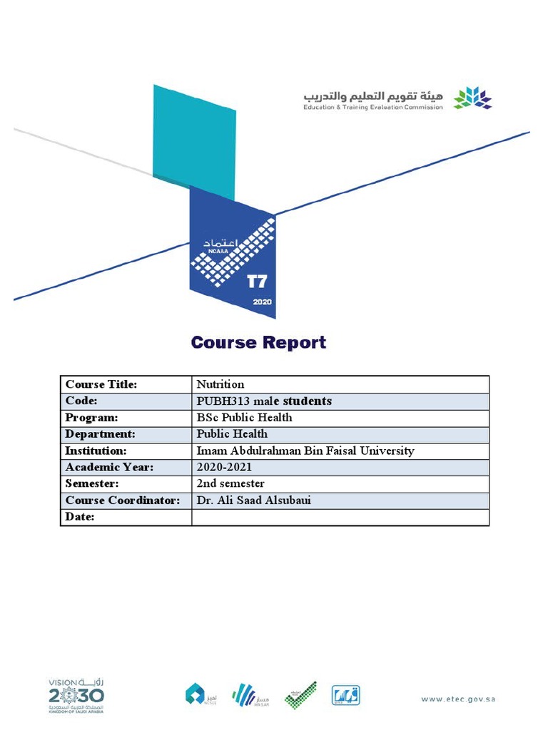 Course Title: Code: Program: Department: Institution: Academic Year ...