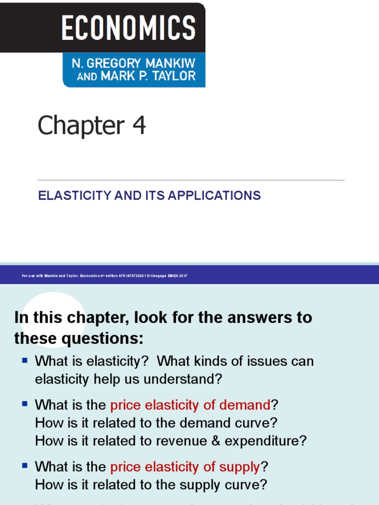 Chapter 4 - Elasticity | PDF | Demand | Elasticity (Economics)