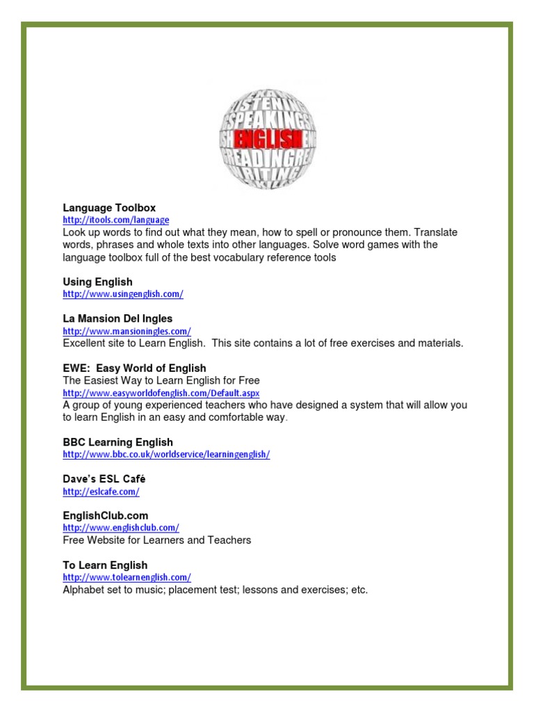 Learn English | PDF | English As A Second Or Foreign Language | English ...